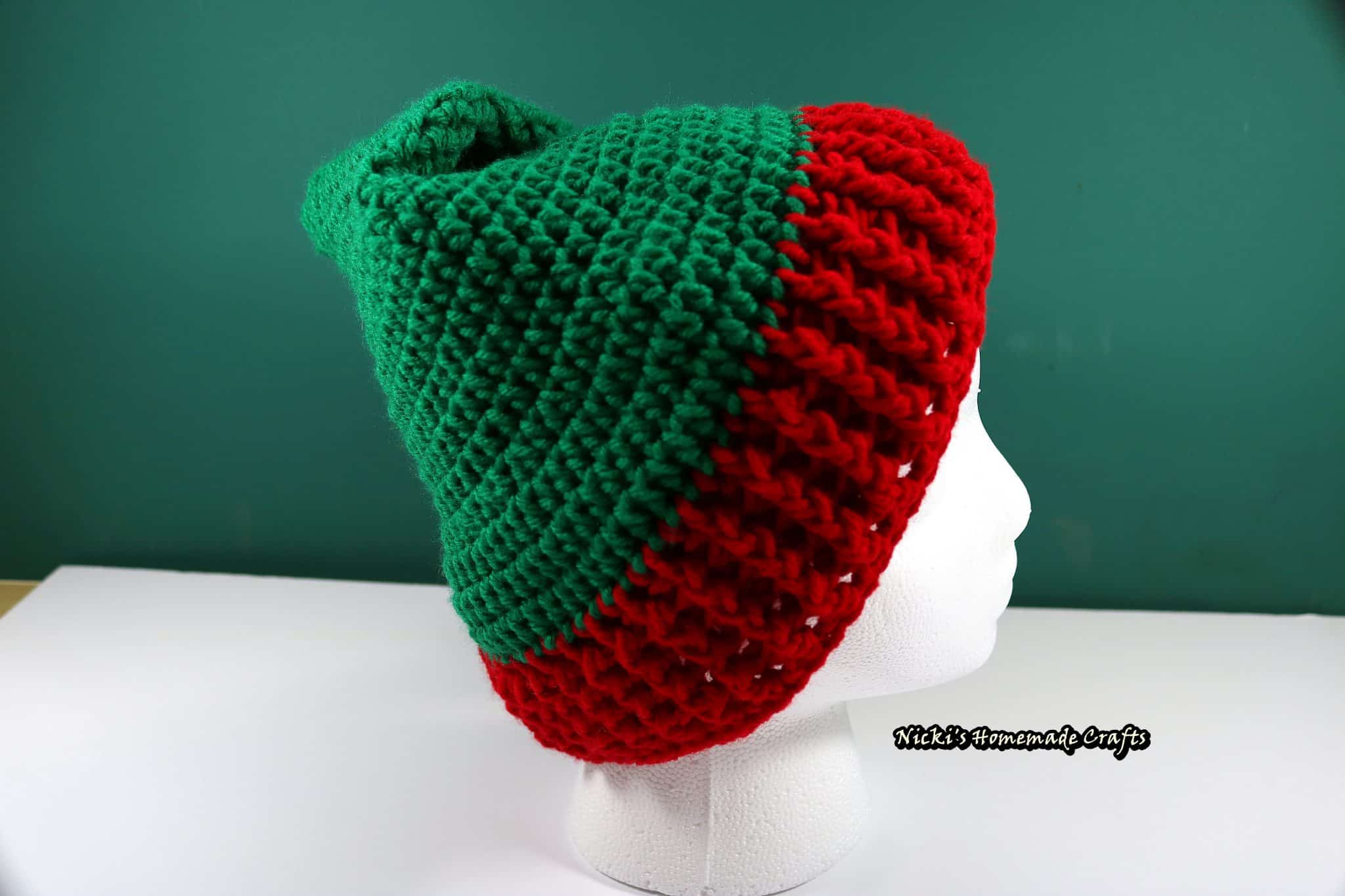 Fun Crochet Elf Hat with Pom-Pom - Free Crochet Pattern - Nicki's ...