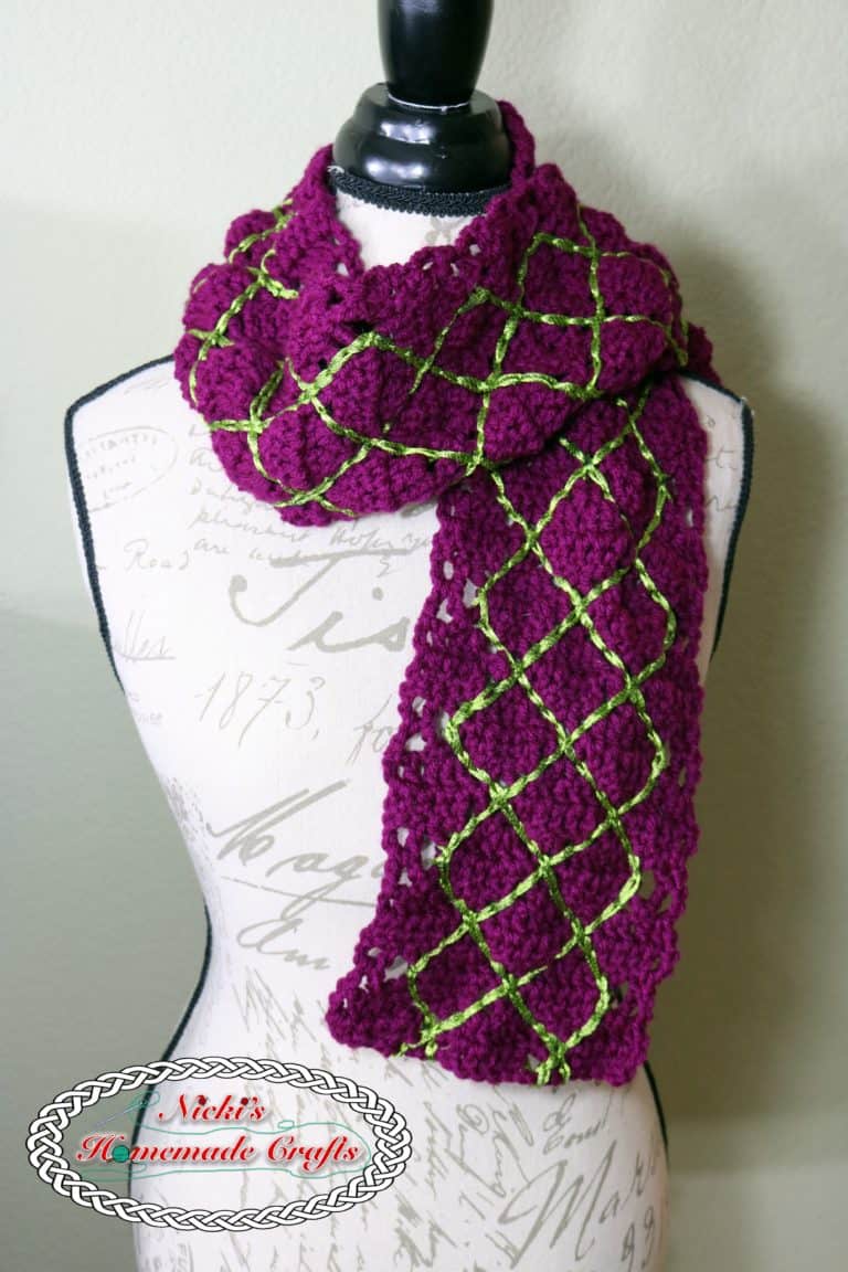 Beautiful Diamond Crochet Scarf - Free Crochet Pattern - Nicki's ...