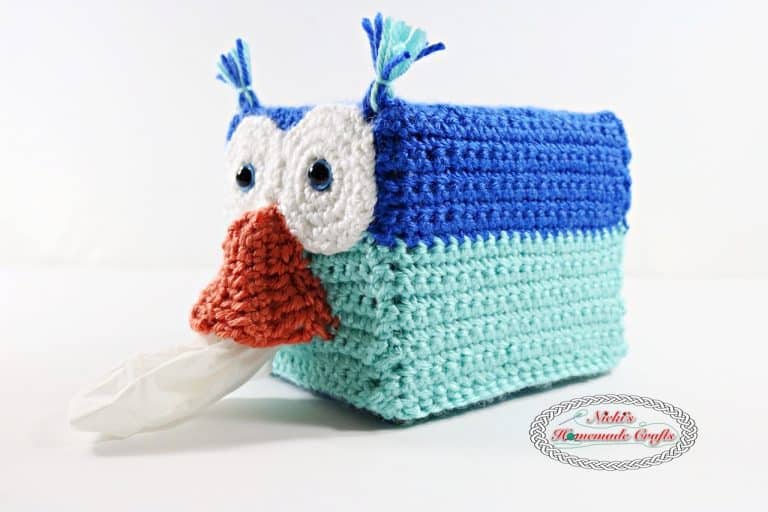 Owl Tissue Box Cover - Free Crochet Pattern - Nicki's Homemade Crafts