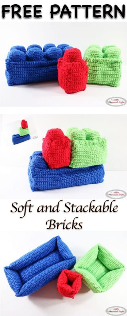 Super Fun Stackable Crochet Bricks - Free Pattern For Kids - Nicki's ...