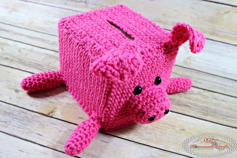 Adorable Crochet Piggy Bank - FREE Pattern - Nicki's Homemade Crafts
