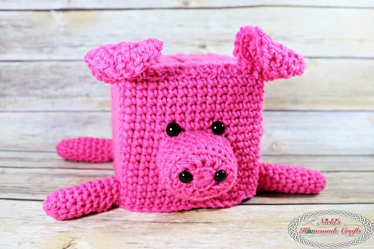 Adorable Crochet Piggy Bank - FREE Pattern - Nicki's Homemade Crafts