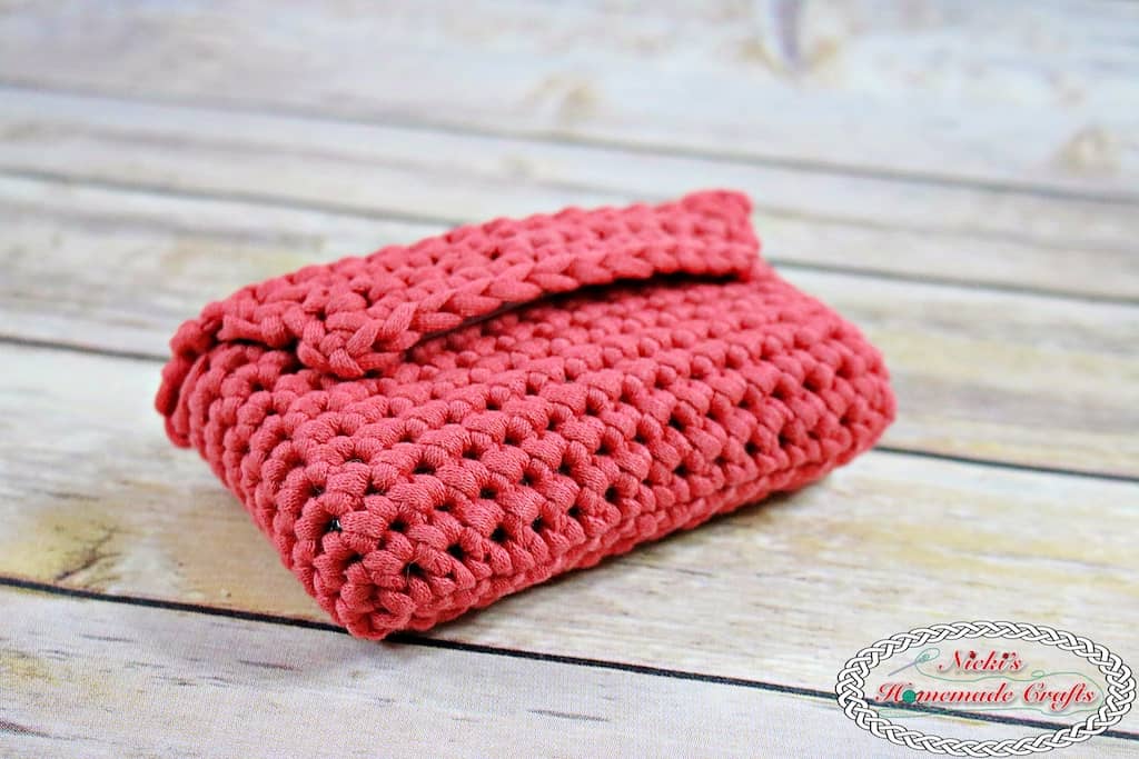 Easy Crochet Tissue Pouch - Free Pocket Tissue Holder Pattern - Nicki's ...