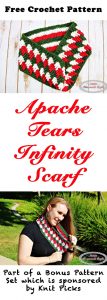 Free Apache Tears Infinity Scarf Crochet Pattern - Nicki's Homemade Crafts