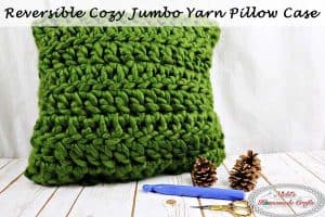 Reversible Pillow with Cozy Jumbo Yarn - Free Crochet Pattern - Nicki's ...