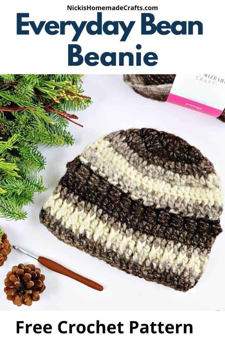 How To Make Bean Stitch Crochet Hat - Free Pattern