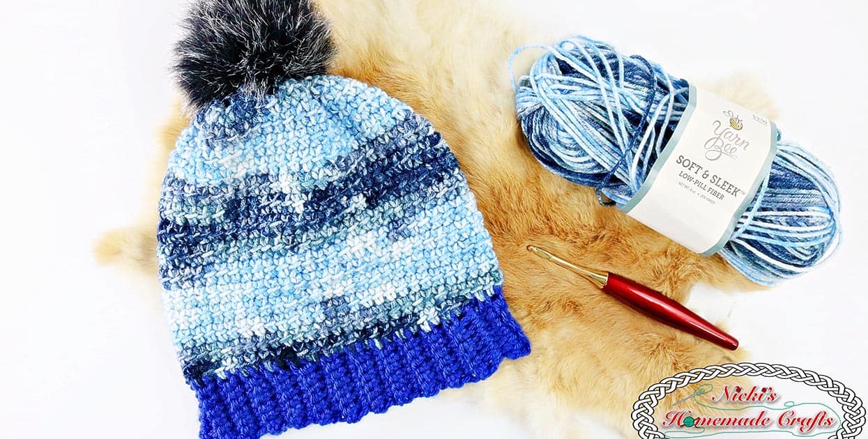 Denim Blues Hat - Free Crochet Pattern - Nicki's Homemade Crafts