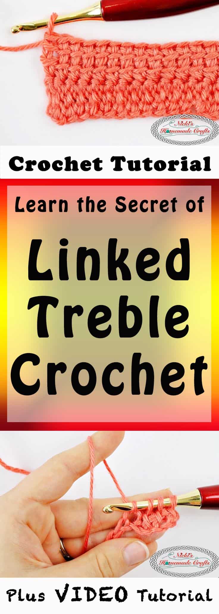 Linked Treble Crochet - BEST Tutorial for LTR - Nicki's Homemade Crafts