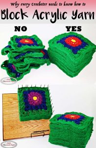 How To Block Acrylic Yarn Projects - Nicki's Homemade Crafts
