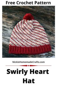 Beautiful Swirly Crochet Heart Hat - Free Pattern - Nicki's Homemade Crafts