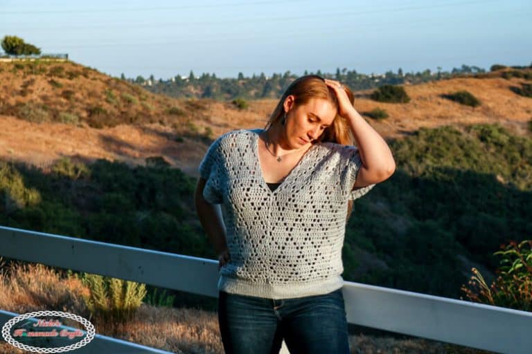 Beautiful Diamond Top Crochet Pattern Made with Filet Crochet