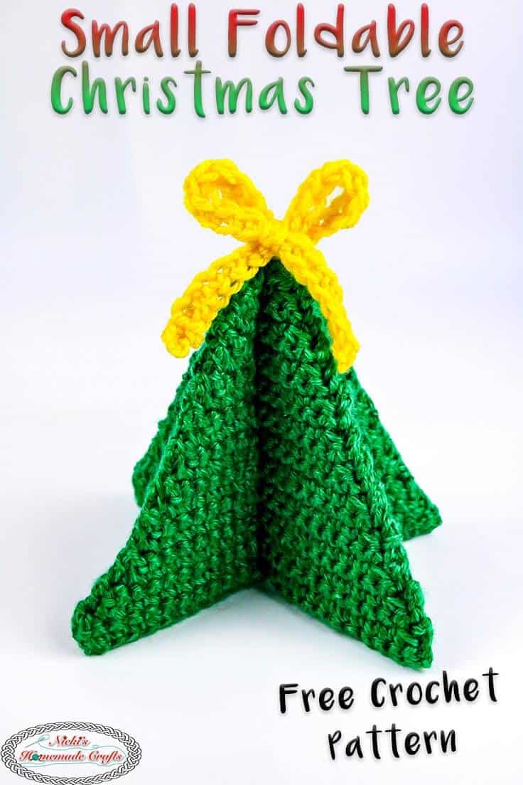Small Foldable Christmas Tree - Easy and Free Crochet Pattern
