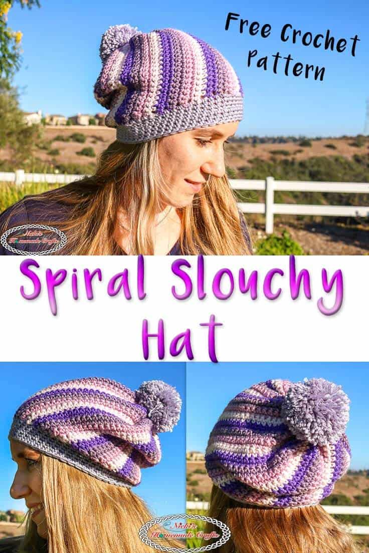 Beautiful Spiral Crochet Hat - Free Pattern - Nicki's Homemade Crafts