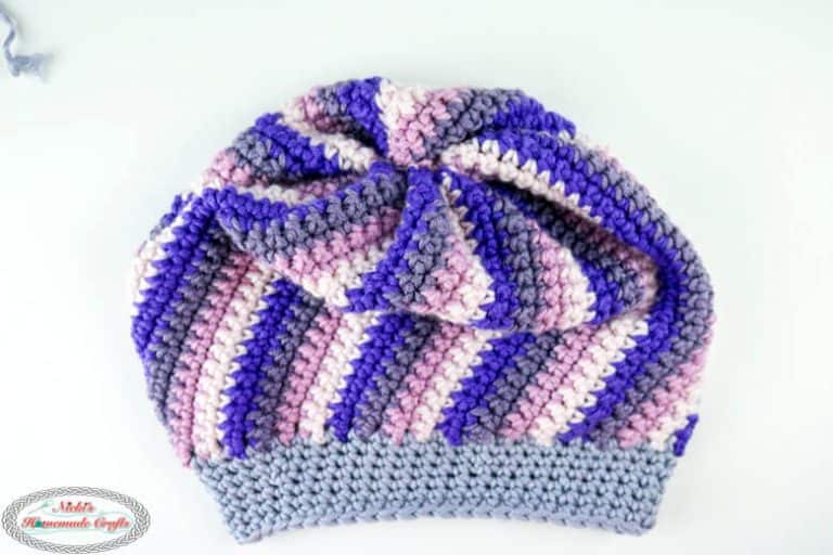 Beautiful Spiral Crochet Hat - Free Pattern - Nicki's Homemade Crafts