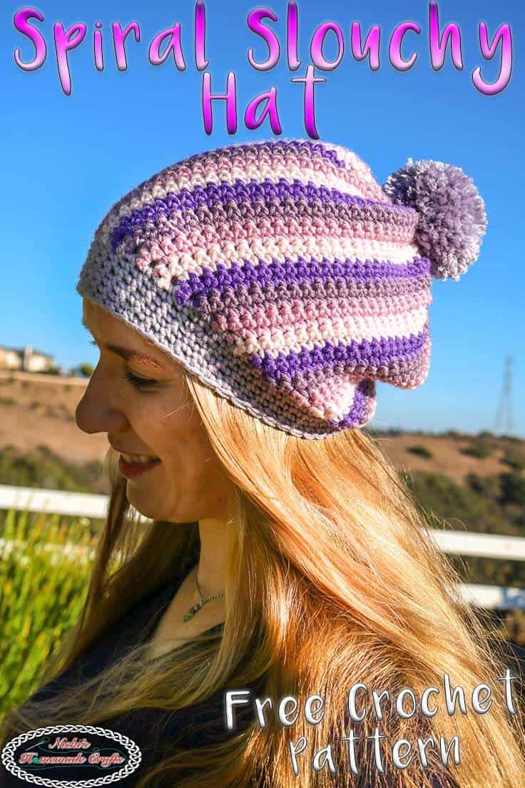 Beautiful Spiral Crochet Hat - Free Pattern - Nicki's Homemade Crafts