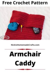 Free Stylish Crochet Armchair Caddy Pattern - Nicki's Homemade Crafts