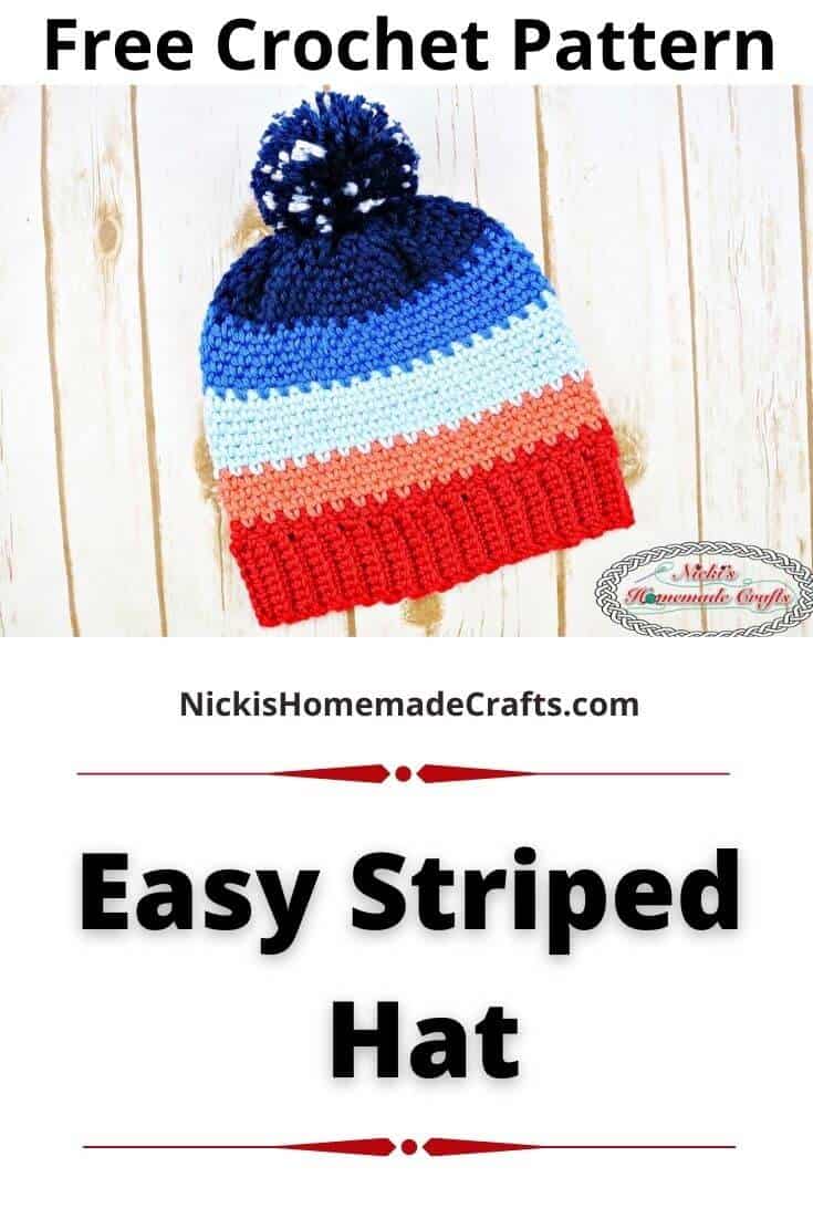 Crochet Sunset Hat with Night Sky Pom-Pom - Free Pattern - Nicki's ...