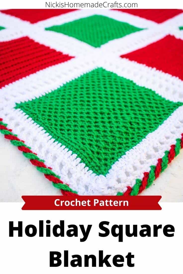 How to Crochet a Holiday Square Blanket with this Easy Pattern - Nicki ...