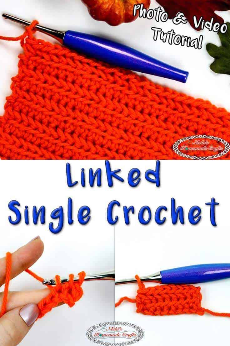 How to Crochet the LINKED SINGLE CROCHET - Photo & Video Tutorial