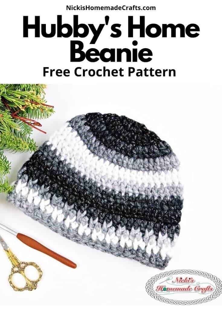 Hubby's Crochet Homemade Beanie - Free Crochet Pattern - Nicki's ...