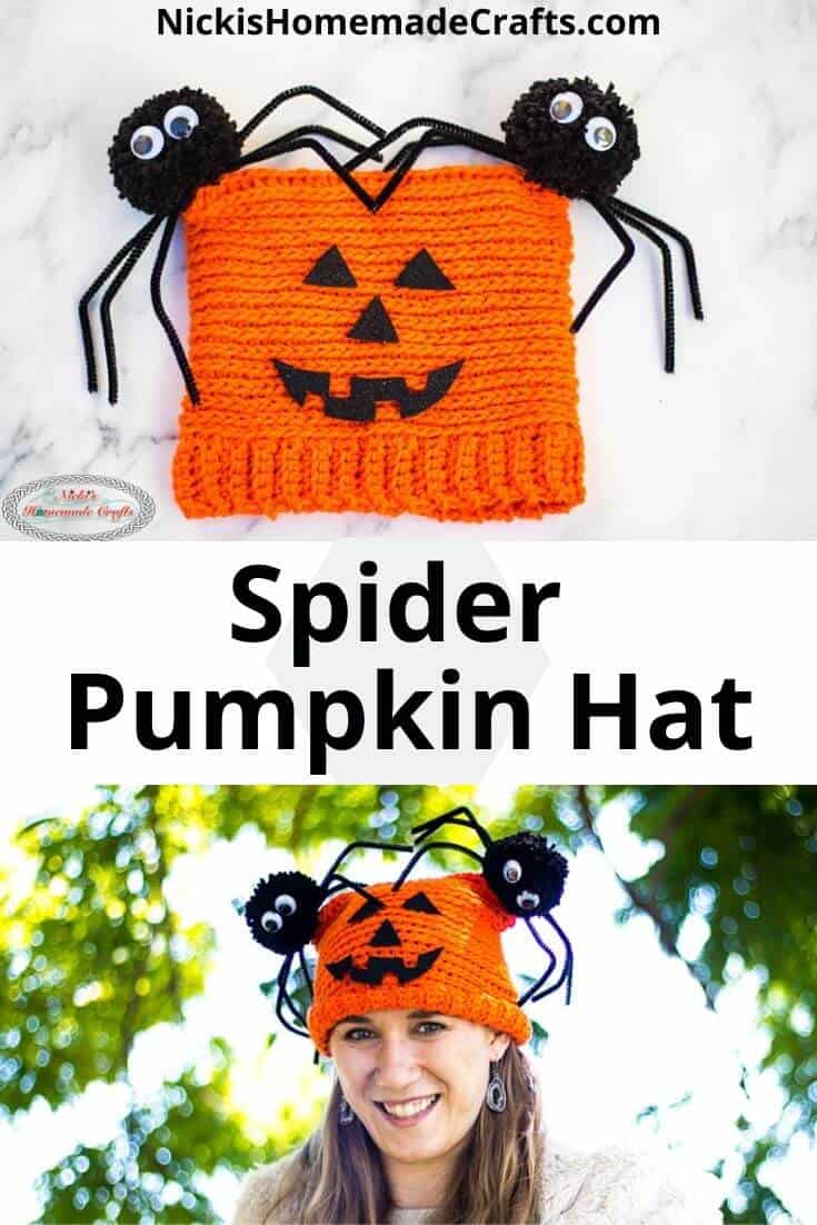 Spider Pumpkin Hat - Free Crochet Pattern for Halloween - Nicki's ...