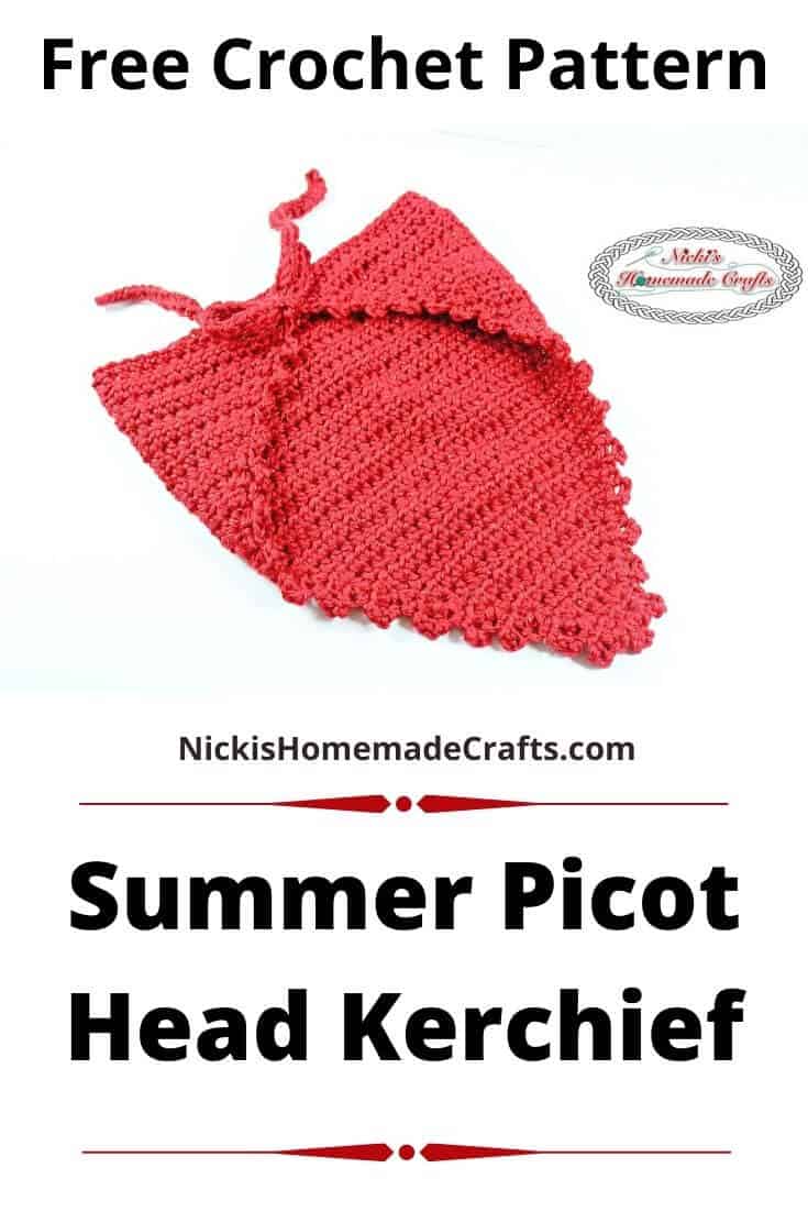 Beautiful Crochet Head Kerchief for Summer - Nicki's Homemade Crafts