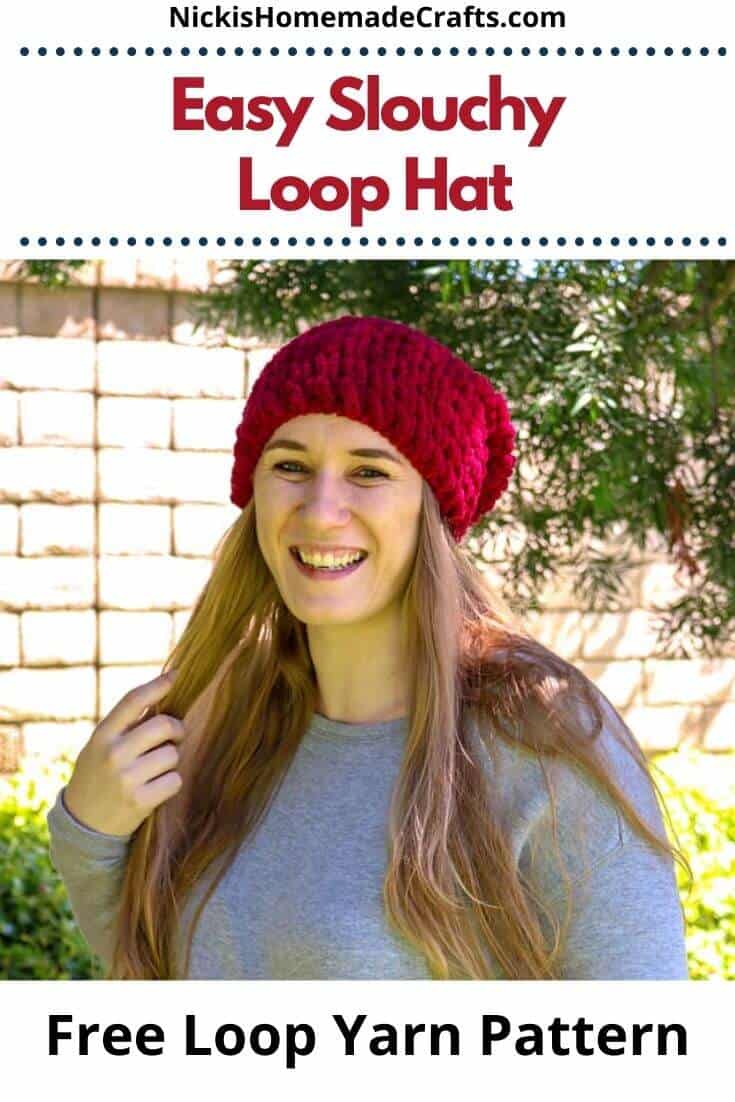 Easy Slouchy Loop Hat - Free Pattern using Loop Yarn