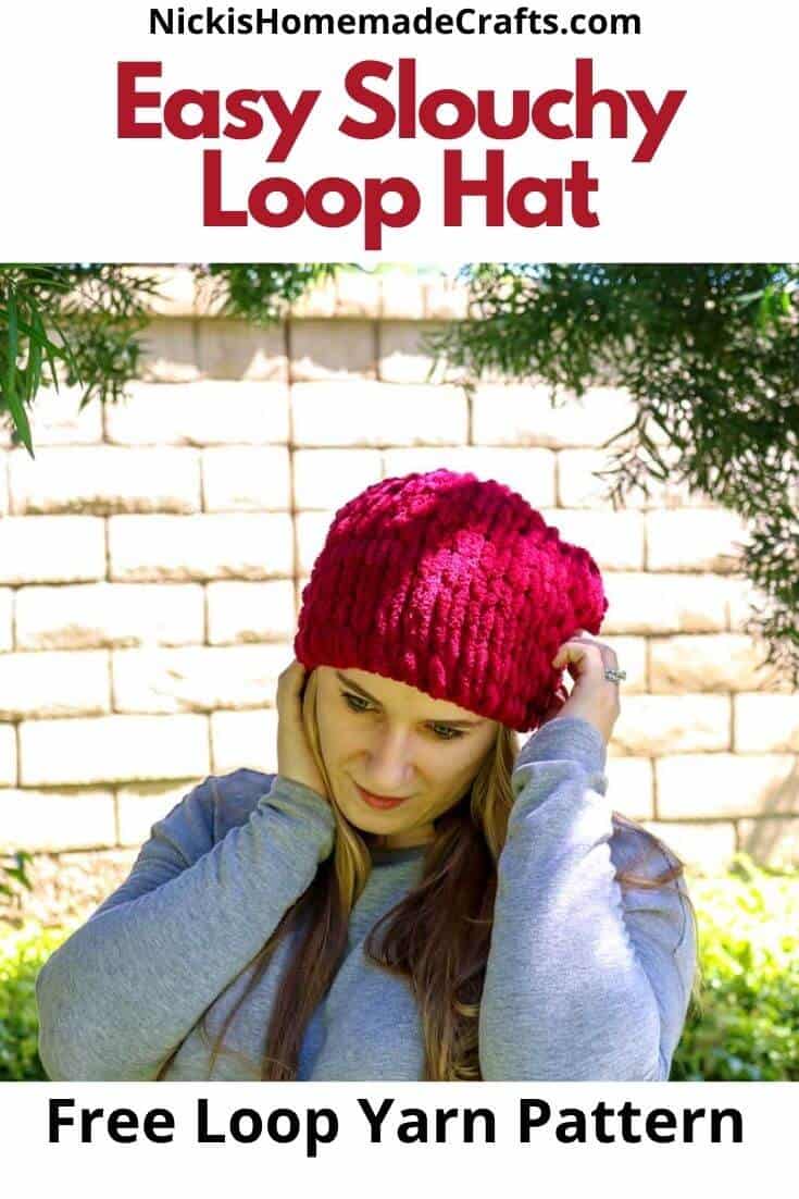 Easy Slouchy Loop Hat - Free Pattern using Loop Yarn