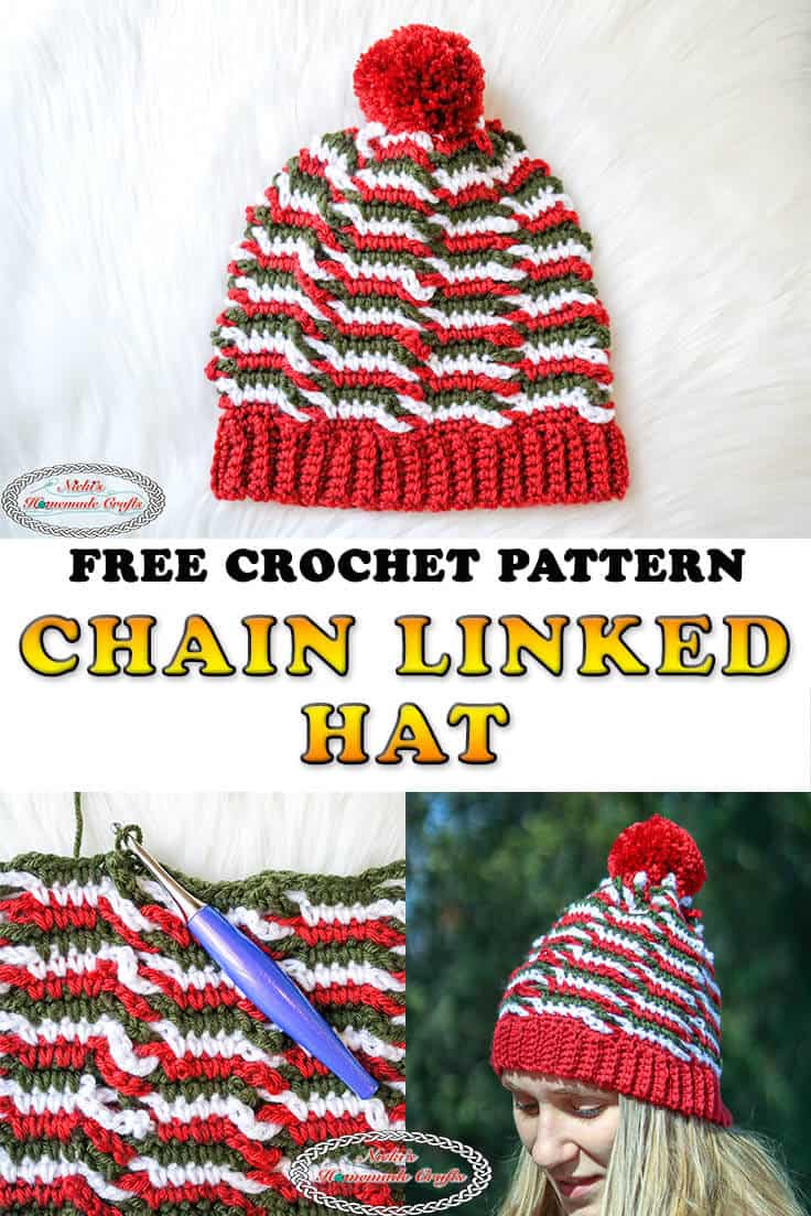 How to Crochet the Chain Linked Hat Easily - Amazing Free Pattern