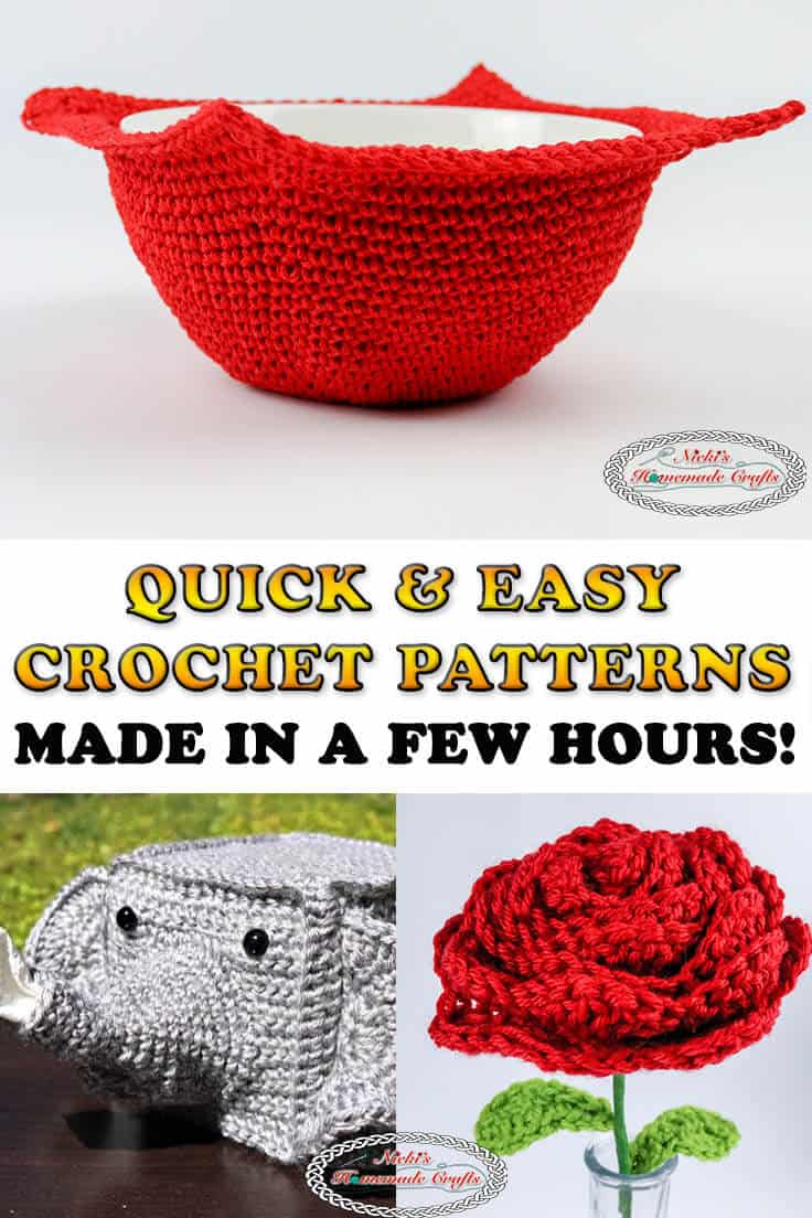 15 Quick & Easy Crochet Patterns Made in a Just Few Hours