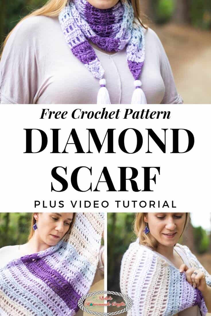Diamond Scarf - Free Crochet Pattern - Caron X Pantone Bamboo Yarn ...