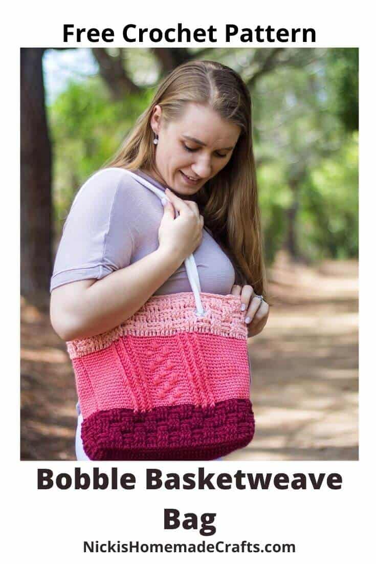 Bobble Basketweave Bag - Free Pattern as Crochet Along - Nicki's ...