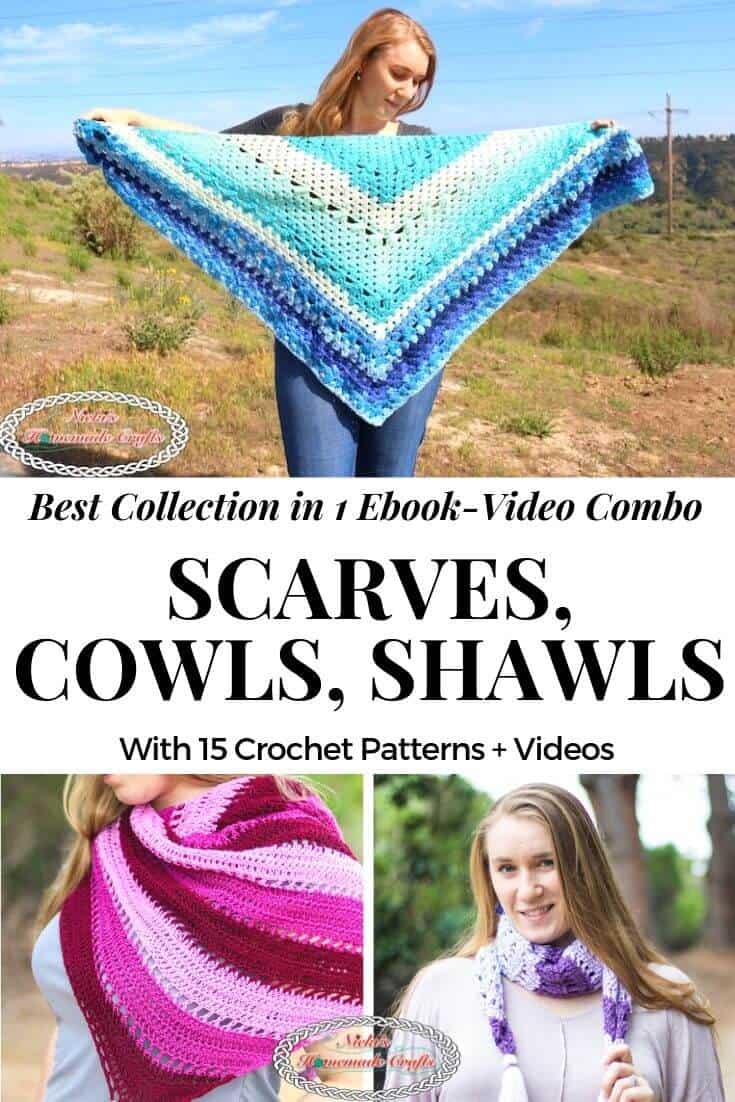 Easy Scarf, Cowl, and Shawl Free Crochet Patterns - Nicki's Homemade Crafts