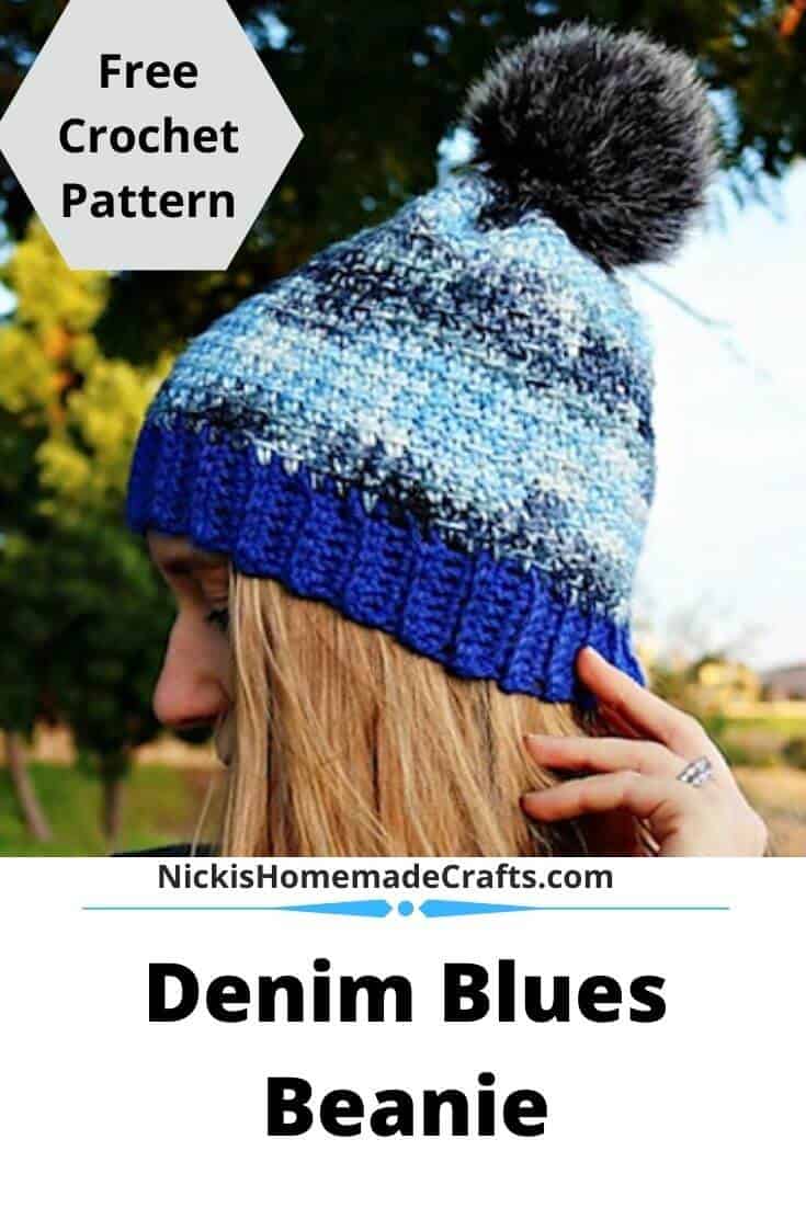 Amazing Denim Blues Hat - Free Linked Crochet Hat Pattern - Nicki's ...