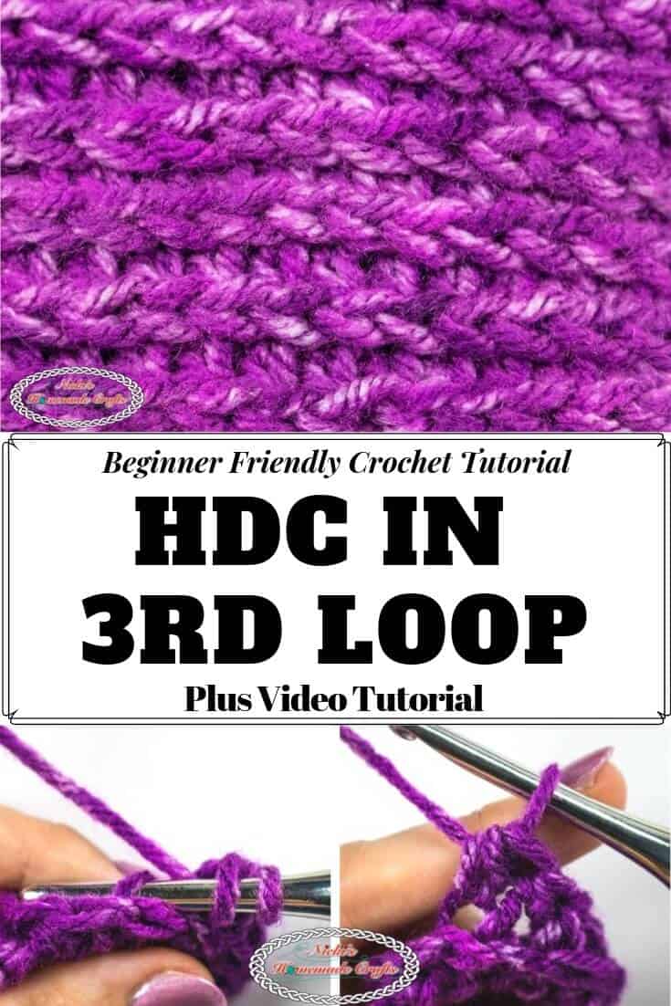 Knit-Like Half Double Crochet 3rd Loop Tutorial - Nicki's Homemade Crafts