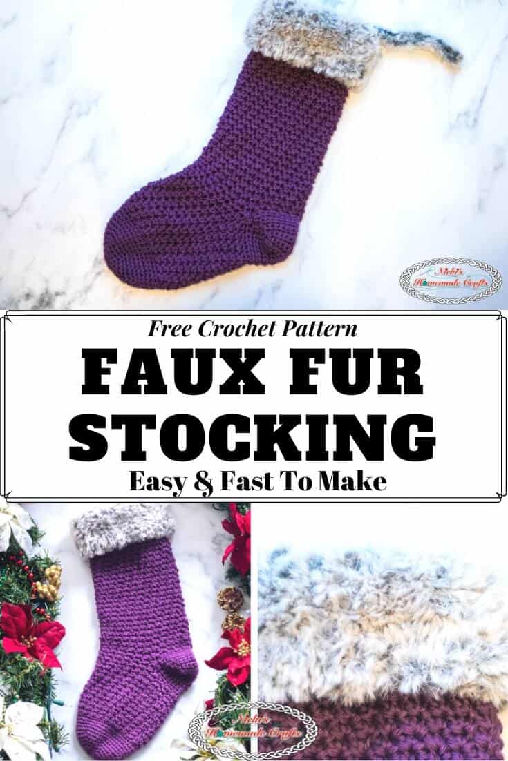 How to Crochet a Faux Fur Christmas Stocking Easily with this Free ...