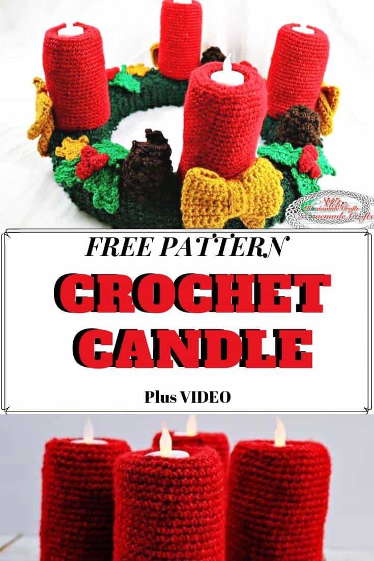 How to crochet a candle with a flameless tealight - Free Crochet ...