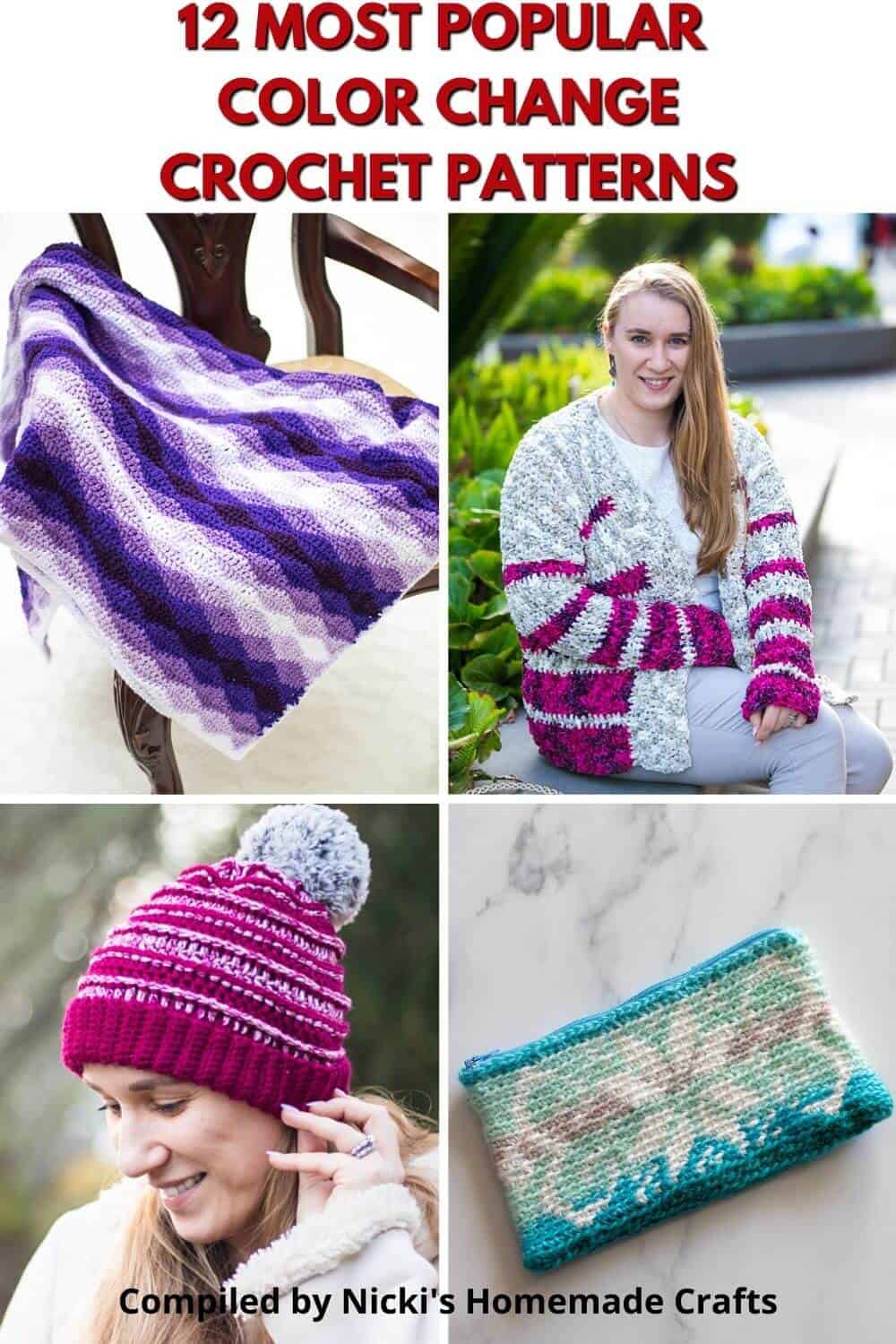 12 Stunning Free Multicolor Crochet Patterns - Nicki's Homemade Crafts