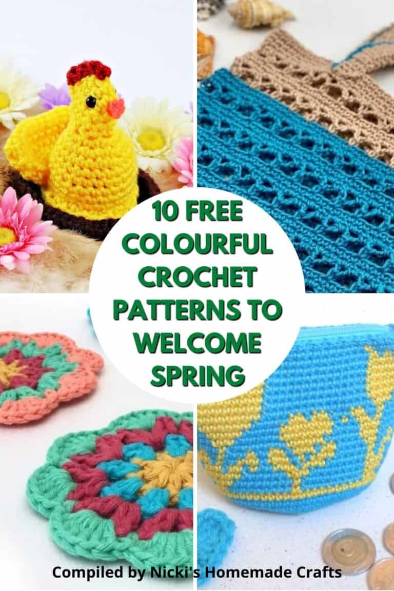 10 Free Colourful Spring Crochet Patterns - Nicki's Homemade Crafts