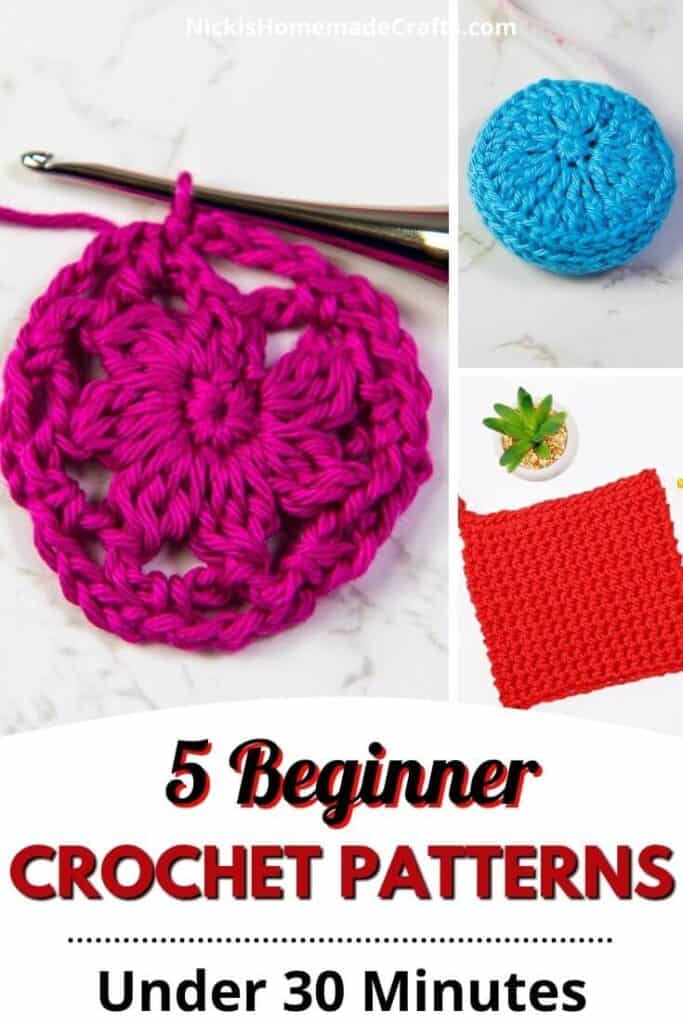 5 Beginner Crochet Patterns To Make in Under 30 minutes - Nicki's ...