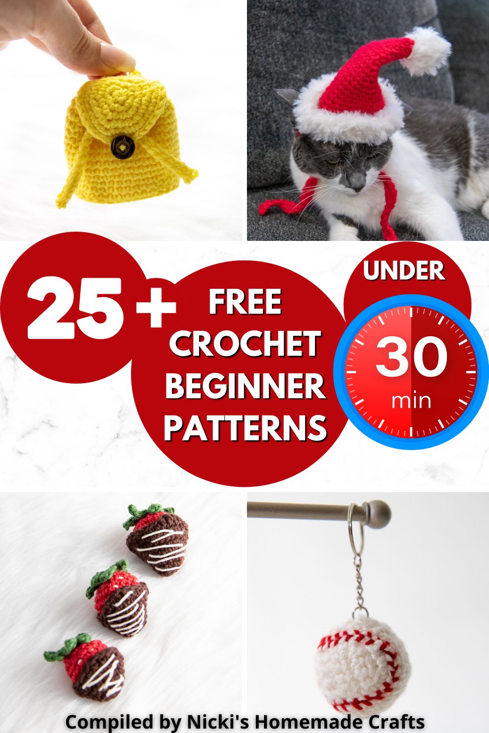 25+ Quick & Easy 30 Minute Crochet Projects for Beginners - Nicki's ...