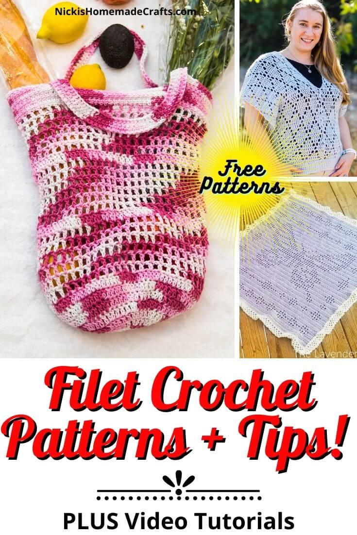 5 Amazing Filet Crochet Patterns and Tutorial - Nicki's Homemade Crafts