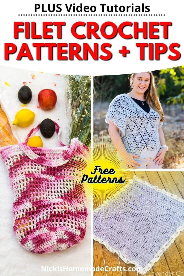 5 Amazing Filet Crochet Patterns and Tutorial - Nicki's Homemade Crafts