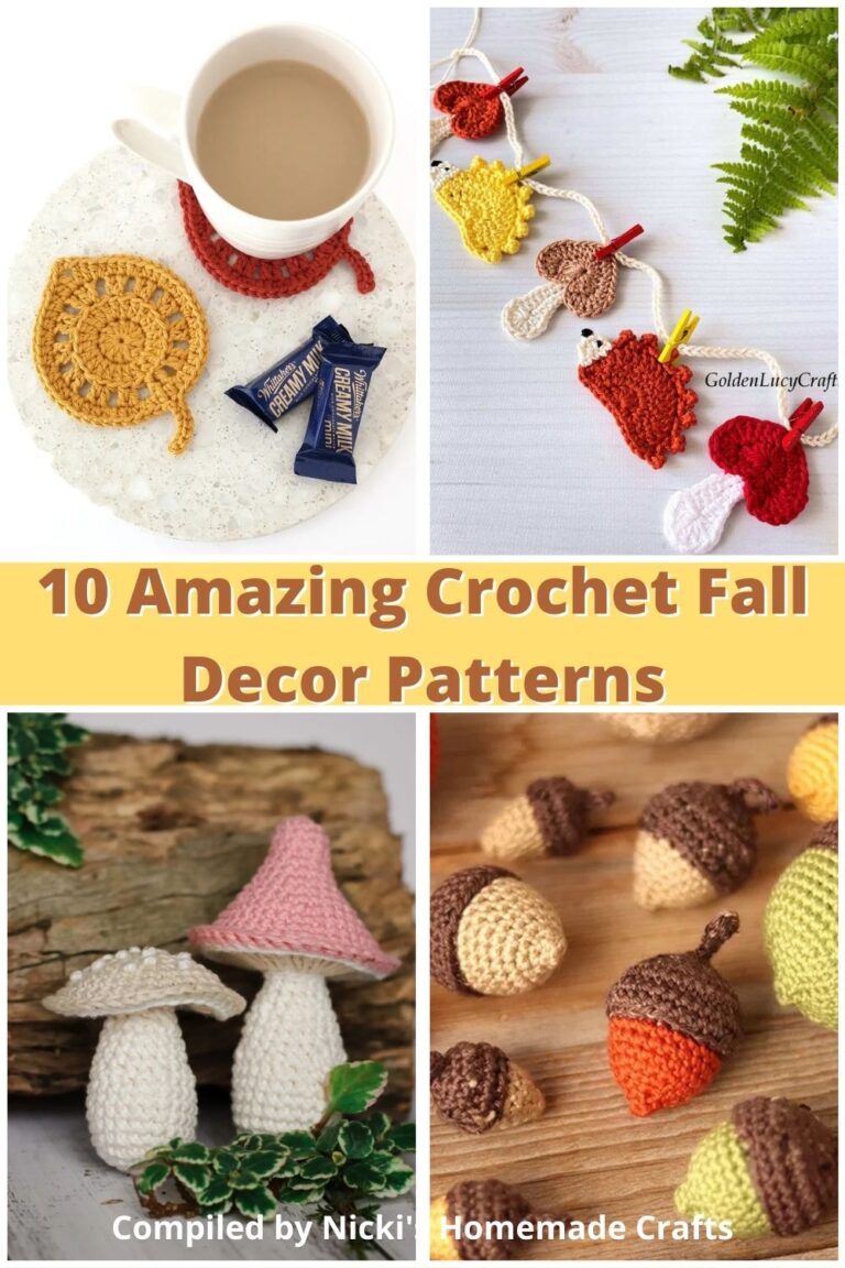 10 Amazing Crochet Fall Decor Patterns - Nicki's Homemade Crafts