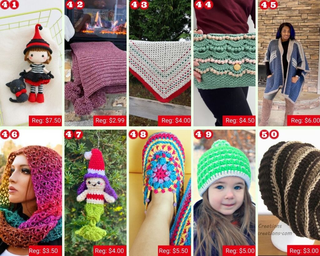 Holiday Bundle with 50 Crochet Patterns - 5 Days only!!!