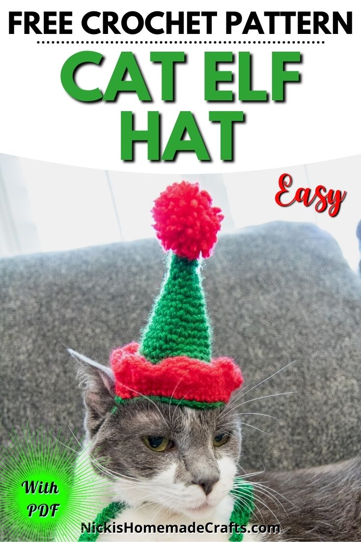 Cute Free Crochet Cat Elf Hat Pattern - Nicki's Homemade Crafts