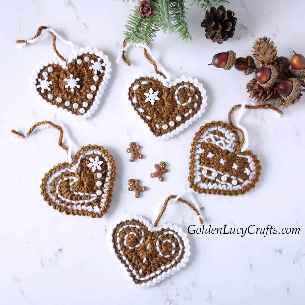 10 Cute Free Crochet Gingerbread Pattern Ideas - Nicki's Homemade Crafts