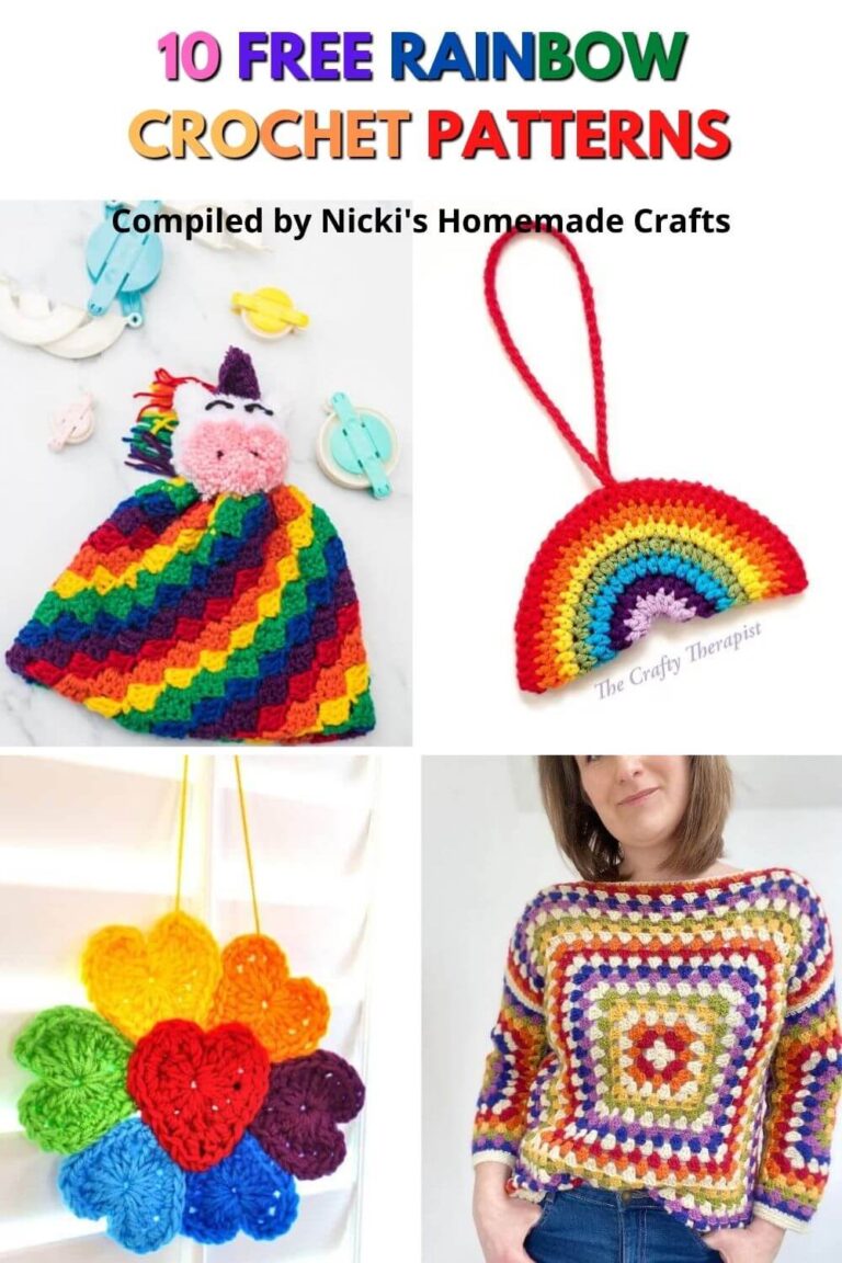 10 Free Rainbow Crochet Patterns For Pride - Nicki's Homemade Crafts