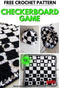 Fun Free C2C Crochet Checkerboard Pattern Bag - Nicki's Homemade Crafts