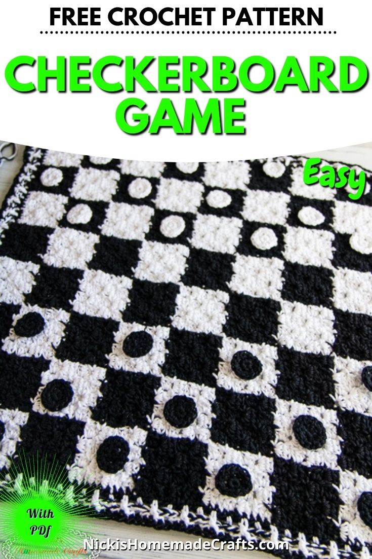 Fun Free C2C Crochet Checkerboard Pattern Bag - Nicki's Homemade Crafts